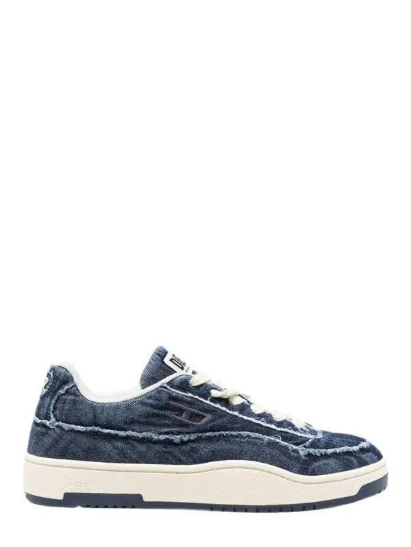 DIESEL® S-tracker-d Low Distressed-denim Sneakers - Black
