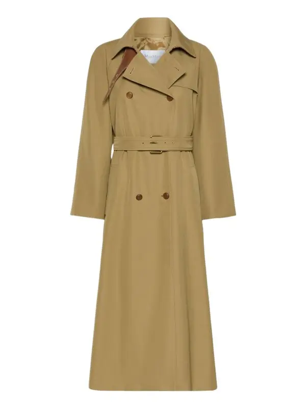 Max Mara Long-sleeved Trench Coat - Khaki