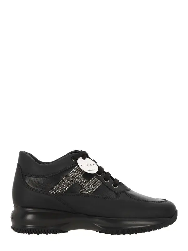 Hogan Crystal-embellished Leather Sneakers - No