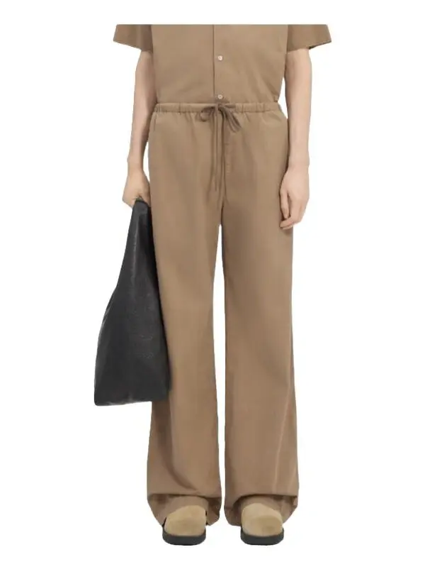 MAISON MARGIELA Drawstring Wide Leg Trousers - Brown