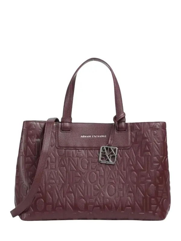 Armani Exchange Logo-debossed Tote Bag - Red