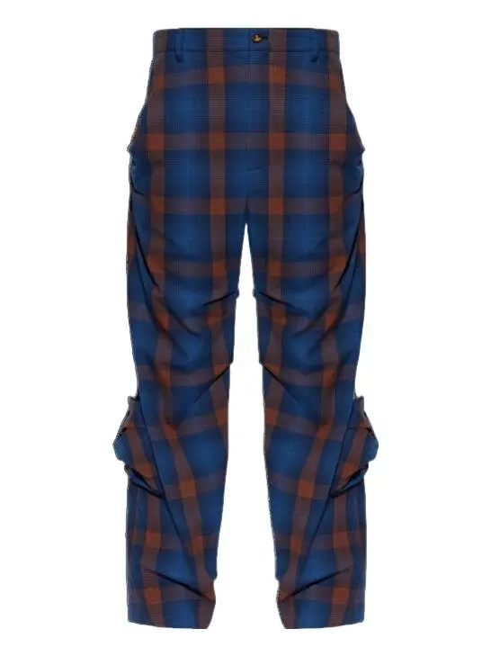 VIVIENNE WESTWOOD Plaid Cargo Trousers - Blue