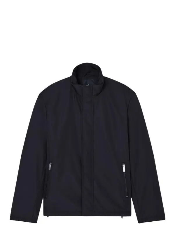 Armani Exchange High-neck Zip-up Jacket - Black