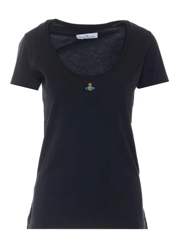 VIVIENNE WESTWOOD Lollo Orb Logo T-shirt - Black