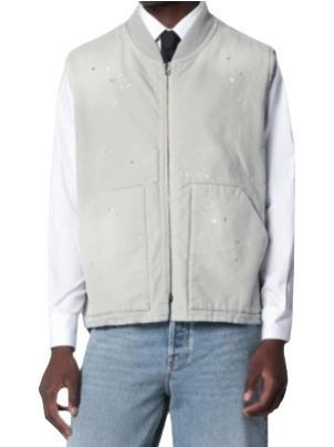 MAISON MARGIELA Zip-up Sleeveless Gilet - Grey