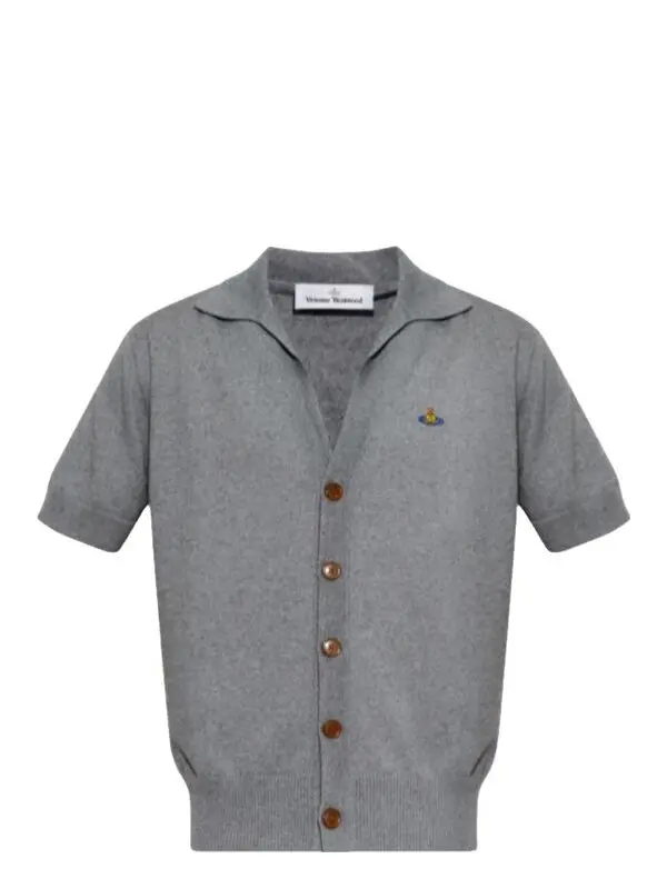 VIVIENNE WESTWOOD Short Sleeve Button Cardigan - Grey