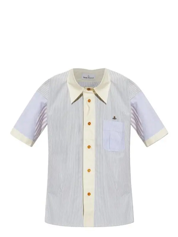 VIVIENNE WESTWOOD Panelled Striped Shirt - White