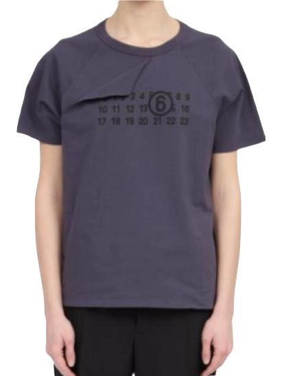 MAISON MARGIELA Short Sleeve Crewneck T-shirt With Graphic Print - Black