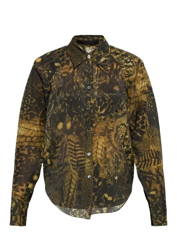 ALLSAINTS Printed Long-sleeve Shirt - Green