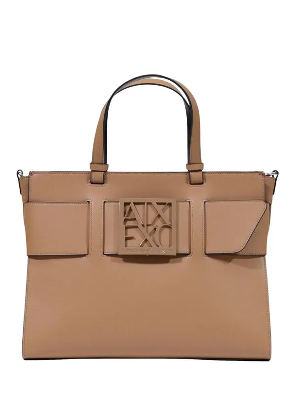 Armani Exchange Monogram Tote Bag - Brown