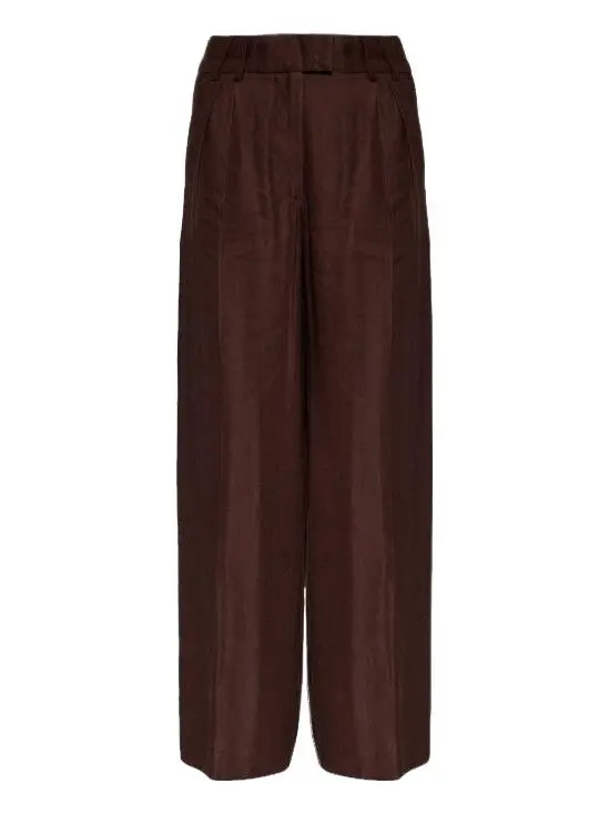 ALLSAINTS Charley Wide-leg Tailored Trousers - Brown