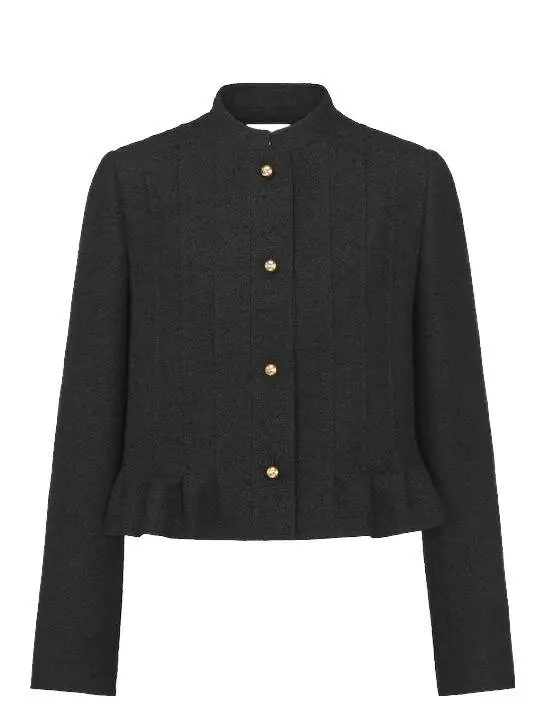 Dior Button-up Peplum Jacket - Black