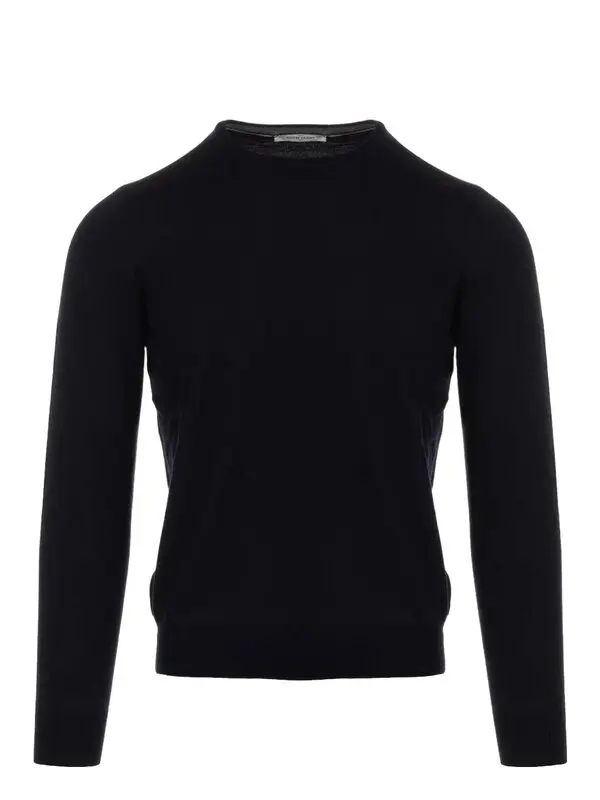 GRAN SASSO Long Sleeved Crewneck Knitted Jumper - Blue