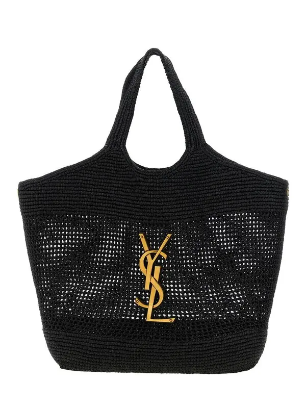 Saint Laurent Woven Tote Bag - Black
