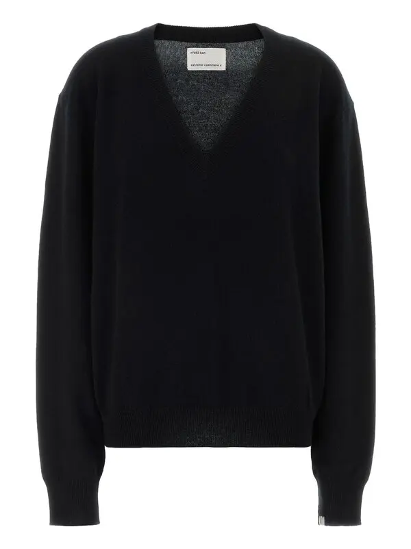 Extreme Cashmere N°492" V-neck Cashmere Sweater - Black