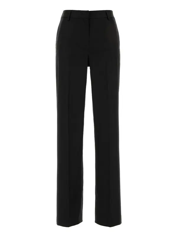 PT TORINO Stretch Wool Blend Tailored Trousers - Black