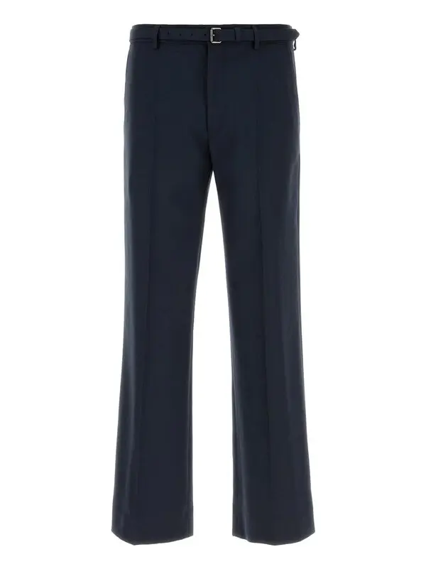 Dries Van Noten Wool Tailored Pants - Blue