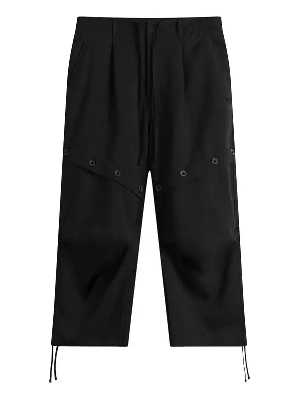Y3 Button Detailed Cargo Pants - Black