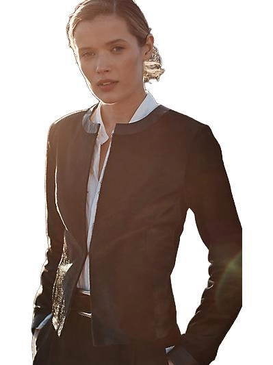 Overland Kyra Calfskin Leather Jacket - Black