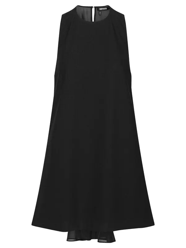 ROTATE BY BIRGER CHRISTENSEN Crepe Trapeze Dress - Black