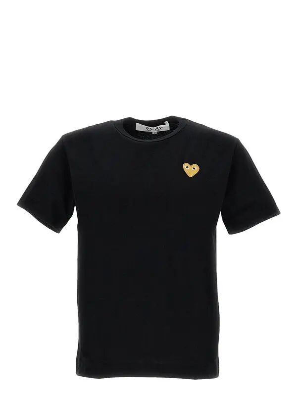 Play Comme Des Garcon Gold Heart T-shirt - Black