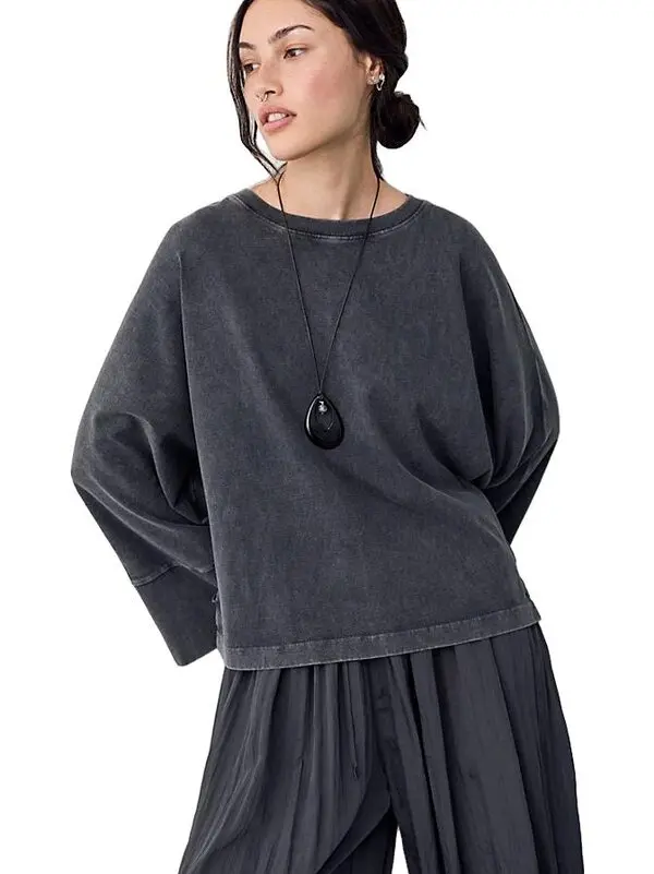 Free People We The Free Atlas Dolman Long Sleeve Top - Black