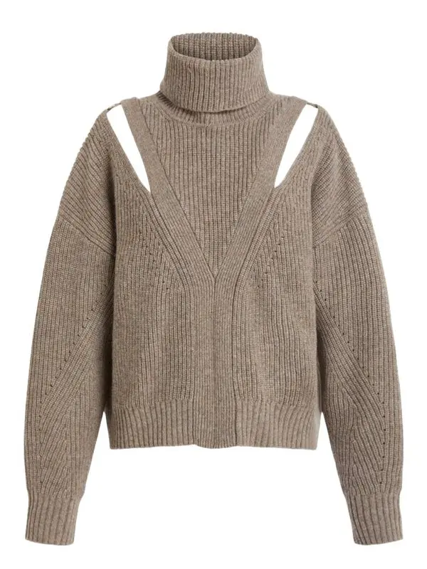 P.a.r.o.s.h Openwork High Neck Knitted Sweater - No