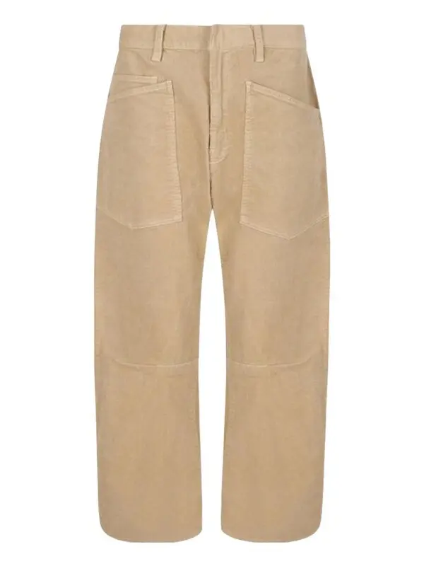 NILI LOTAN Straight-leg Trousers - Sand