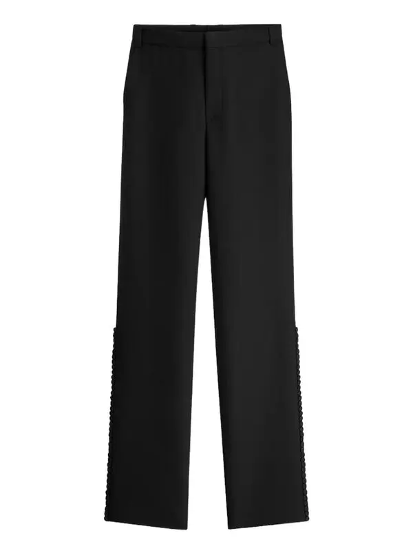 Dior Fitted Flared Pants With Button Detail - Black