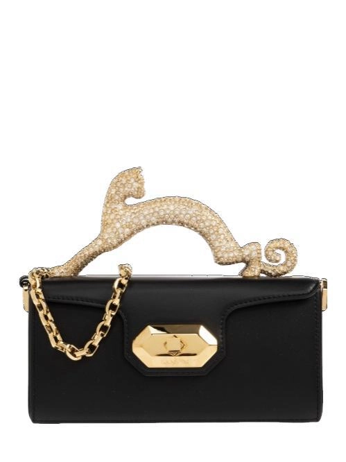 LANVIN Embellished Clutch Bag With Top Handle - Black