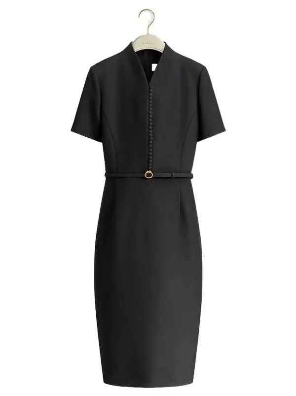 Dior Mid-length Belted Dress - Black