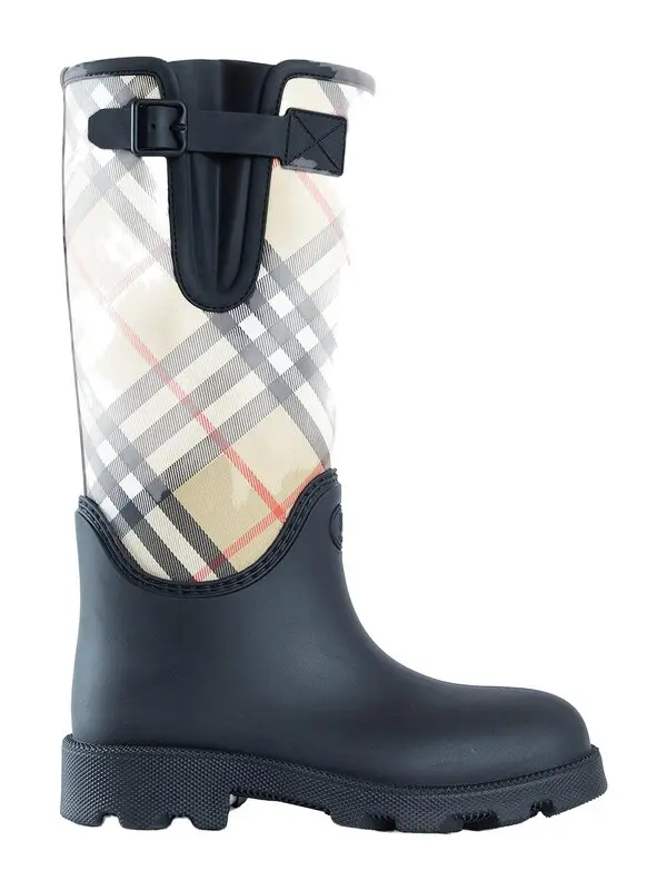 Burberry Rubber Marsh Stamp High Boots - Black