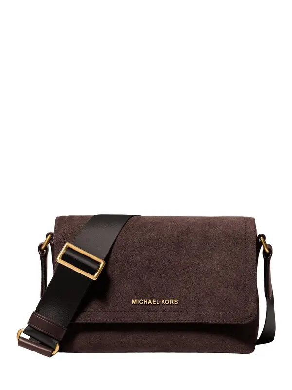 Michael Kors Hudson Mini Suede Messenger Bag - Brown