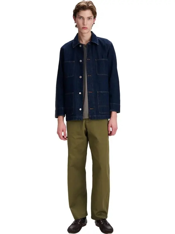 A.p.c. Guitar And Dagger" Button-front Denim Workwear Jacket - Blue
