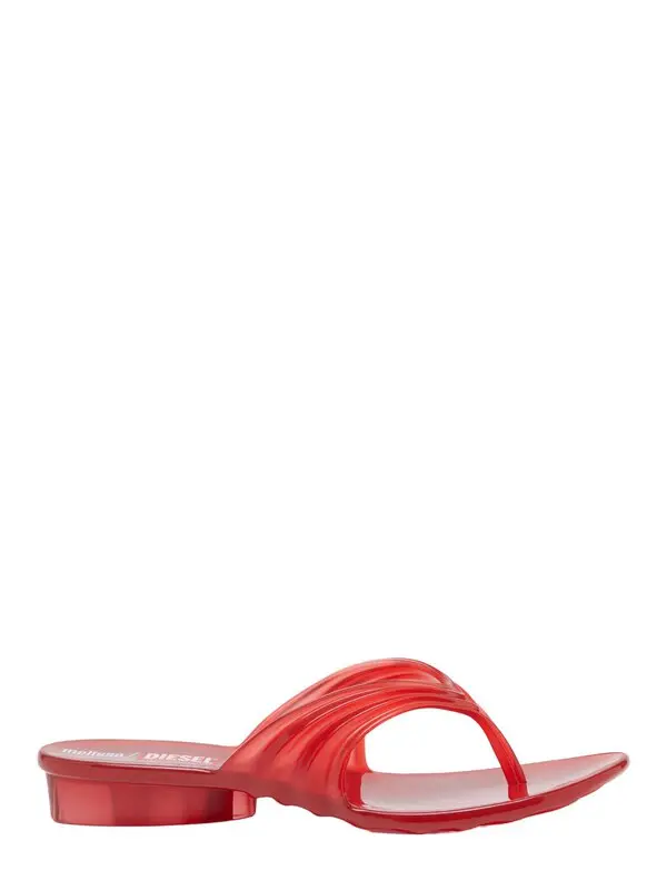 DIESEL® Sculptural Melflex Flip-flops - Red