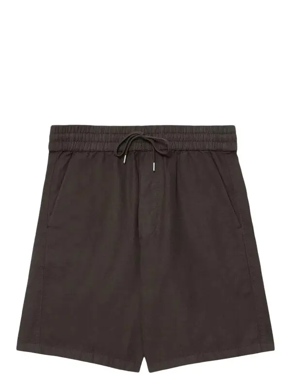 ALLSAINTS Hanbury Garment-dyed Cotton-linen Shorts - Brown
