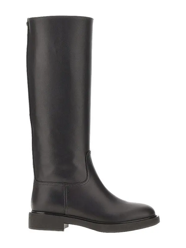 GIANVITO ROSSI Ascott Leather Knee-high Boots - Black