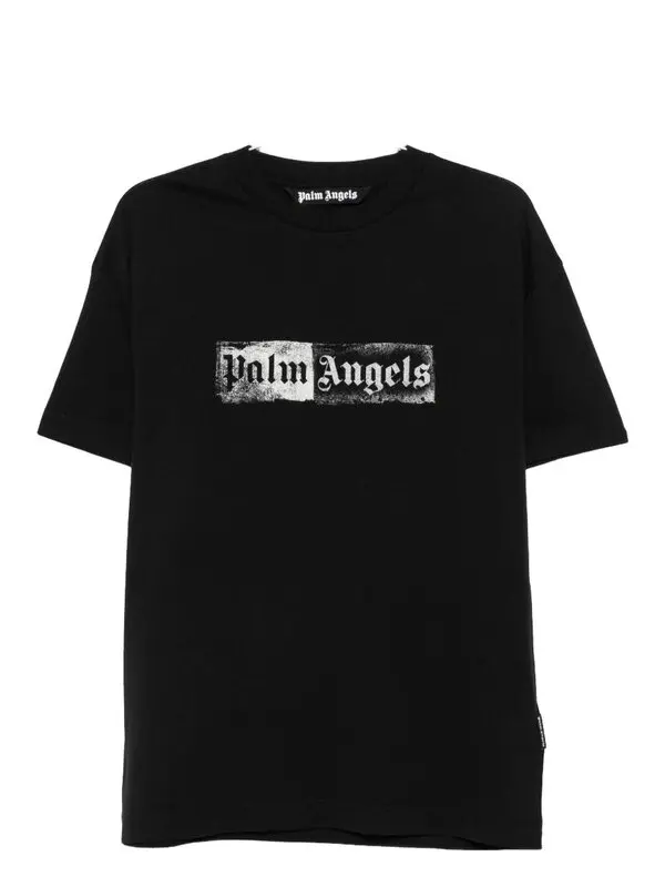Palm Angels Stamp Logo Cotton T-shirt - Multicolor