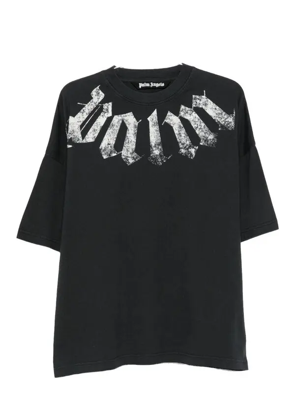 Palm Angels Logo Cototn T-shirt - Multicolor