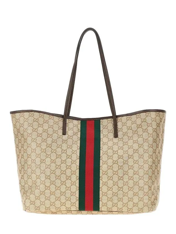 Gucci Tribeca Gg Monogram Shopping Bag - Cream