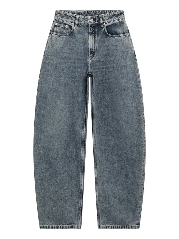 Alaïa Rounded Denim Jeans - Blue
