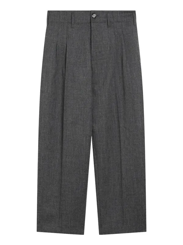 AMI Paris Tailored Wool Trousers - Gray
