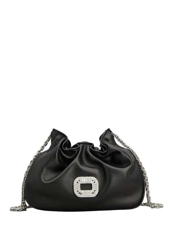 ROGER VIVIER Pilgrim Micro Bag In Leather - Black