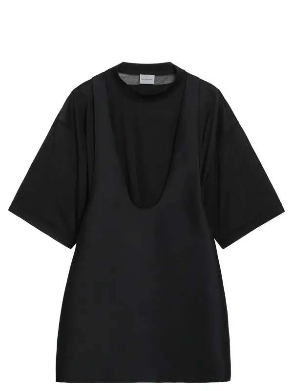 Balenciaga Wool And Silk Mini Dress - Black