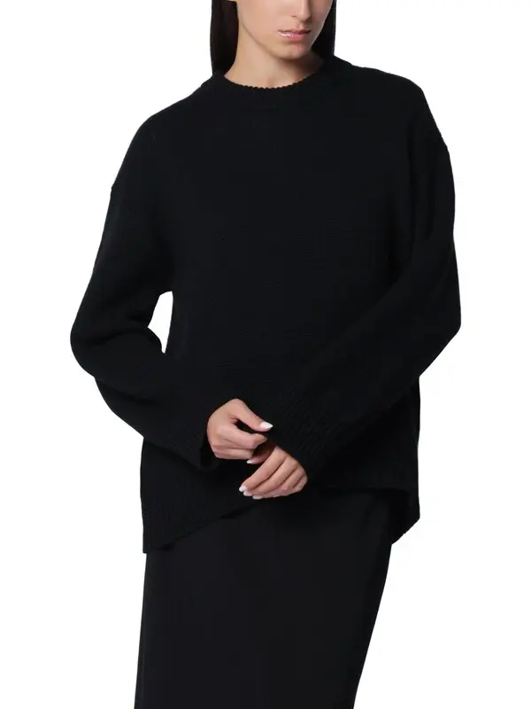 LISA YANG Noor Cashmere Crewneck Sweater - Black