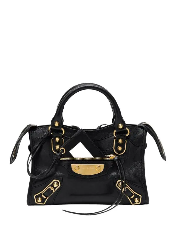 Balenciaga Le City Uptown Mini Bag In Soft Leather - Black
