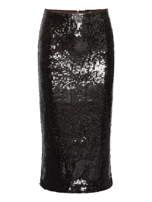 ROTATE BY BIRGER CHRISTENSEN Sequined Pencil Midi Skirt - Multicolor