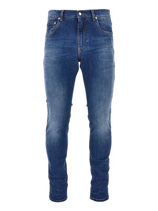 Dolce & Gabbana Slim Fit Stretch Denim Jeans - Blue