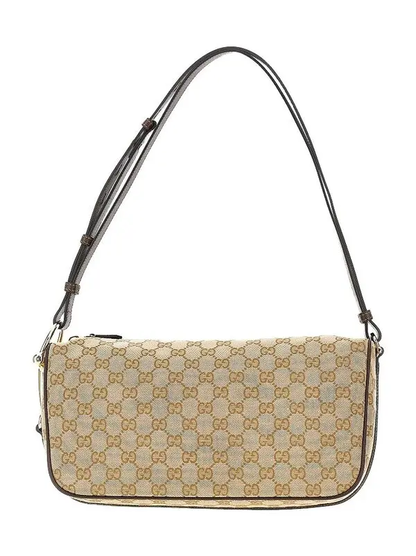 Gucci Medium Half Horsebit Shoulder Bag - Cream