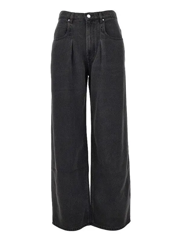 Isabel Marant Étoile Wide-leg Denim Pants - Black